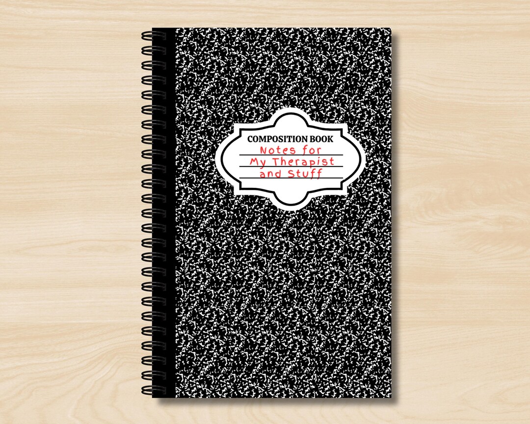 Funny "notes for My Therapist" Dark Humor Spiral Notebook, Work School ...