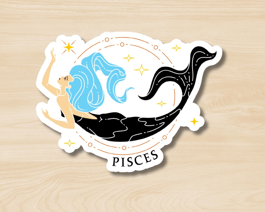 Pisces Sticker, Zodiac Sign Sticker, Horoscope, Pisces Gift, Pisces ...