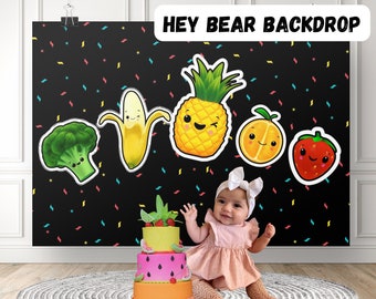 Hey Bear Backdrop - Etsy