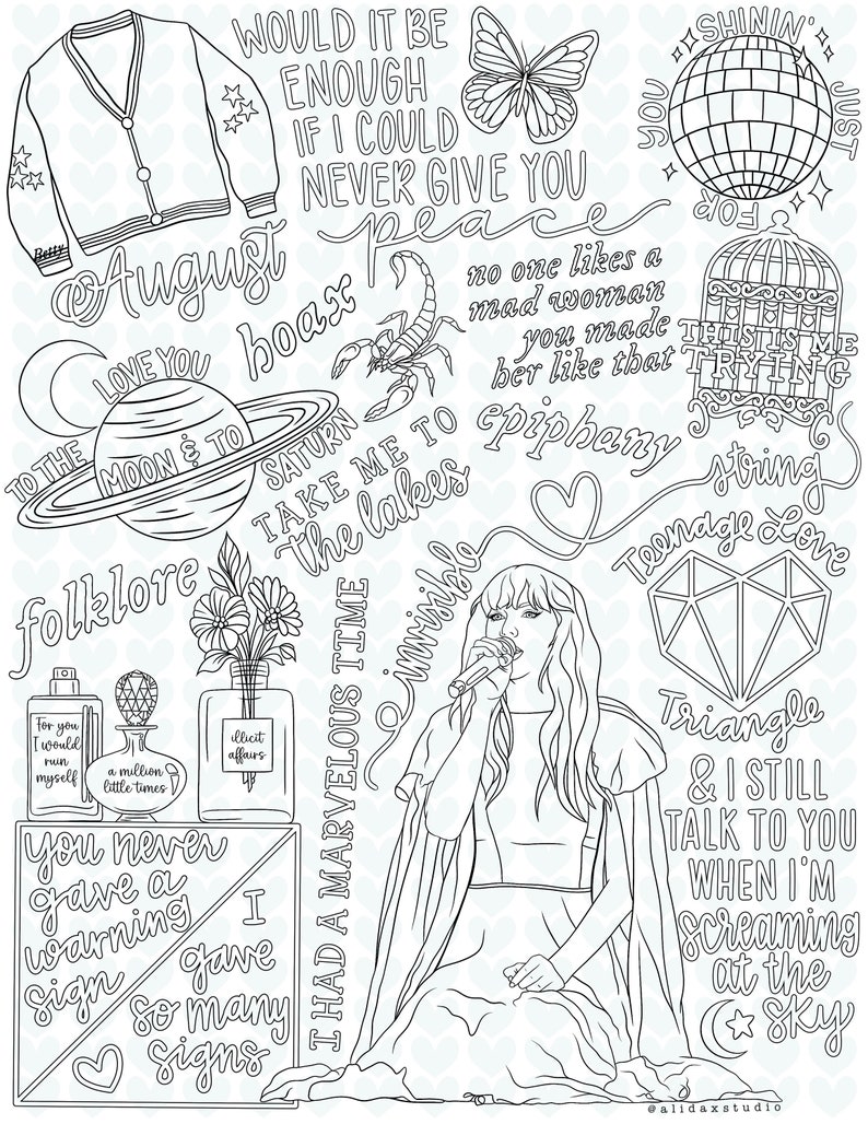 FOLKLORE ERA - Printable Coloring Page, Instant Download Pdf, Digital ...