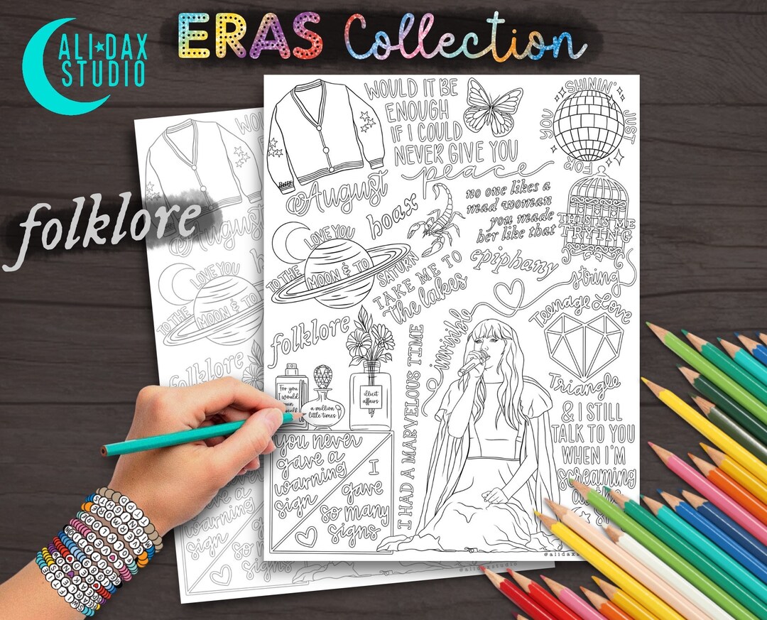 FOLKLORE ERA - Printable Coloring Page, Instant Download Pdf, Digital ...