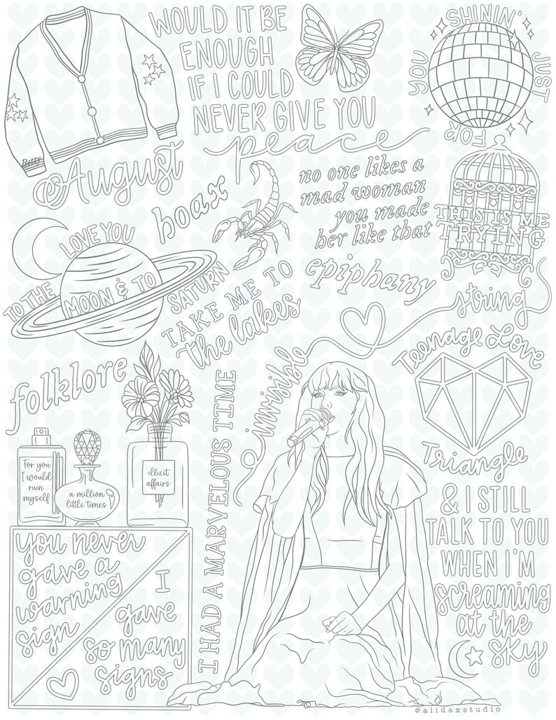 FOLKLORE ERA - Printable Coloring Page, Instant Download Pdf, Digital ...