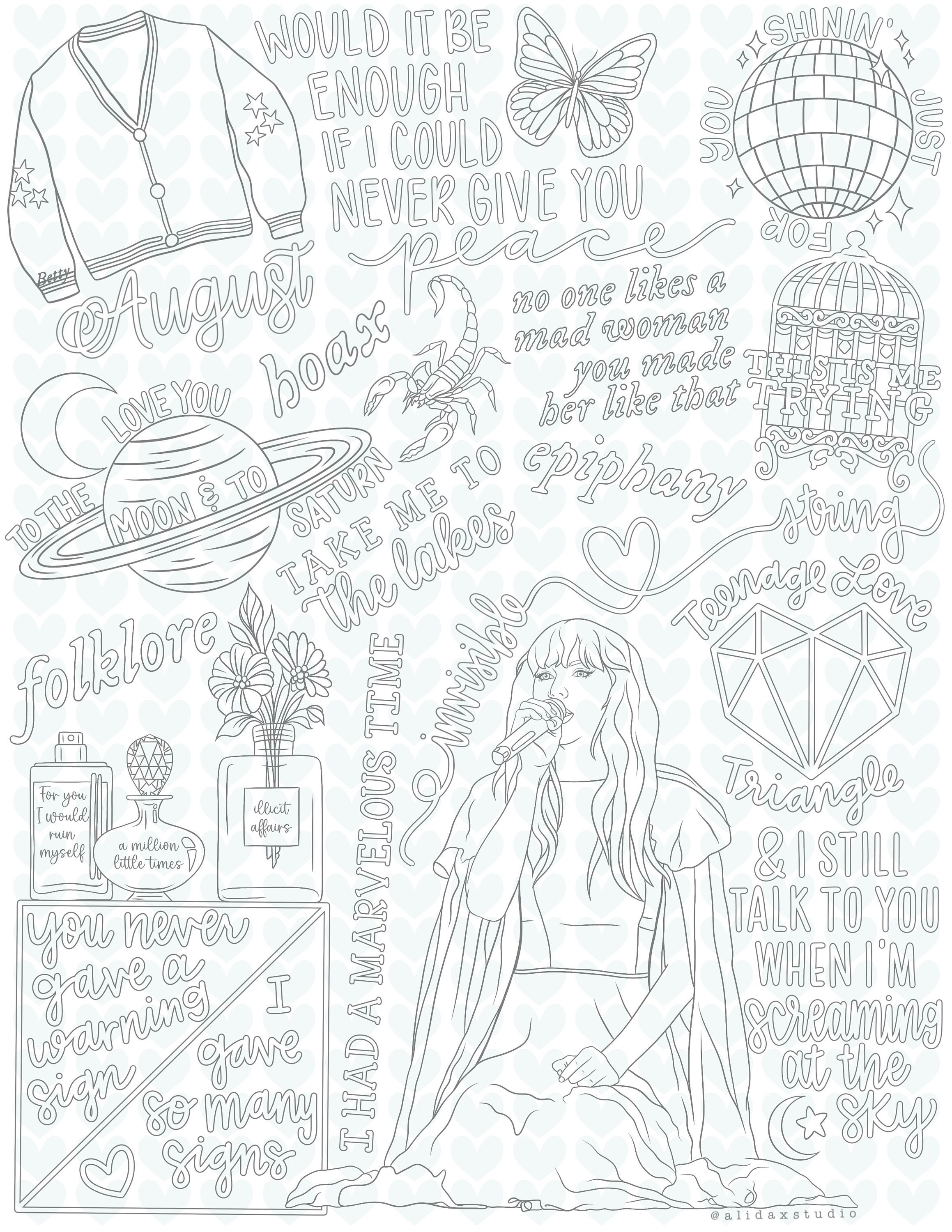 FOLKLORE ERA - Printable Coloring Page, Instant Download Pdf, Digital ...