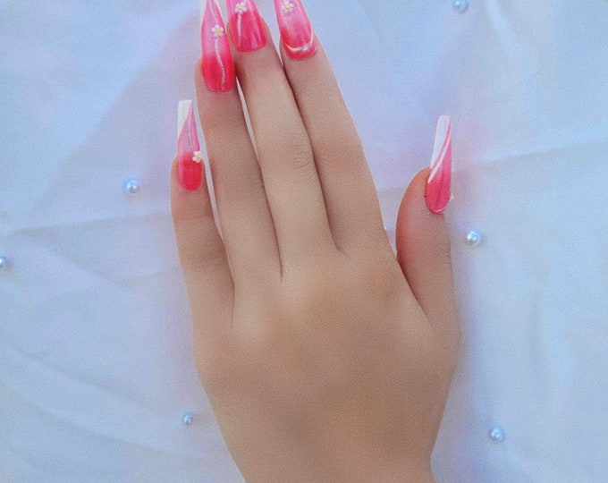 Beautiful and Pure sheer Pink / Gel Nails / Reusable Nails / Essential ...