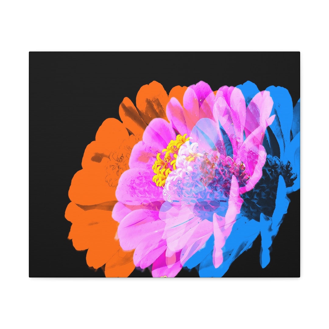 X-ray Multicolor Daisy 1 Canvas Print - Etsy