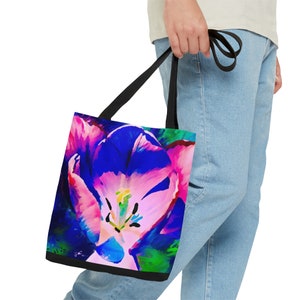 Purple Tulip Tote Bag - Etsy