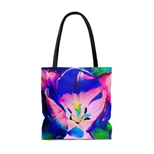 Purple Tulip Tote Bag - Etsy
