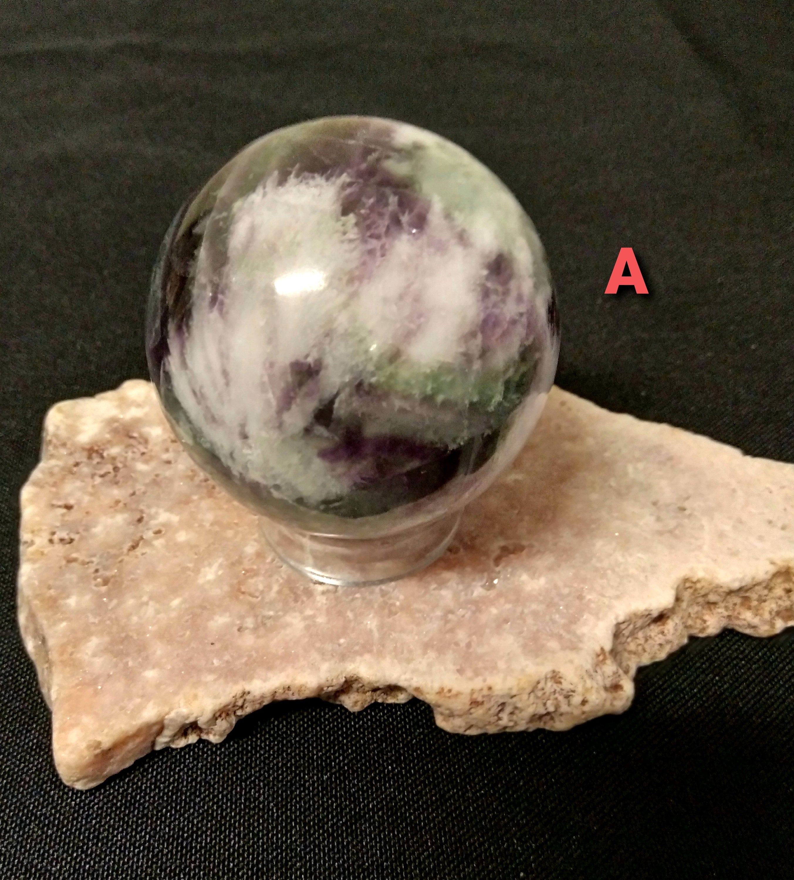 Snowflake Fluorite Spheres Feather Fluorite - Etsy