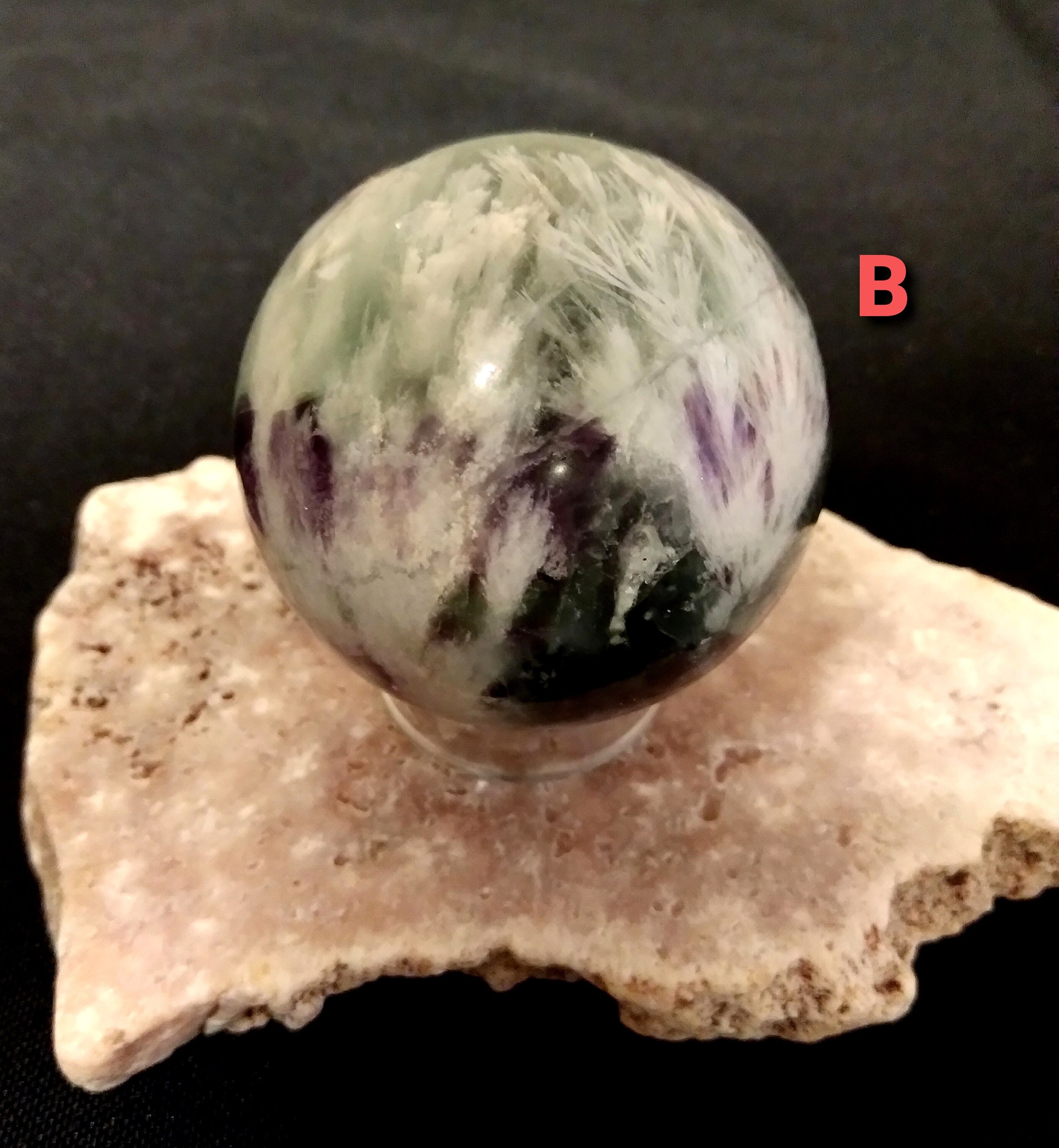 Snowflake Fluorite Spheres Feather Fluorite - Etsy