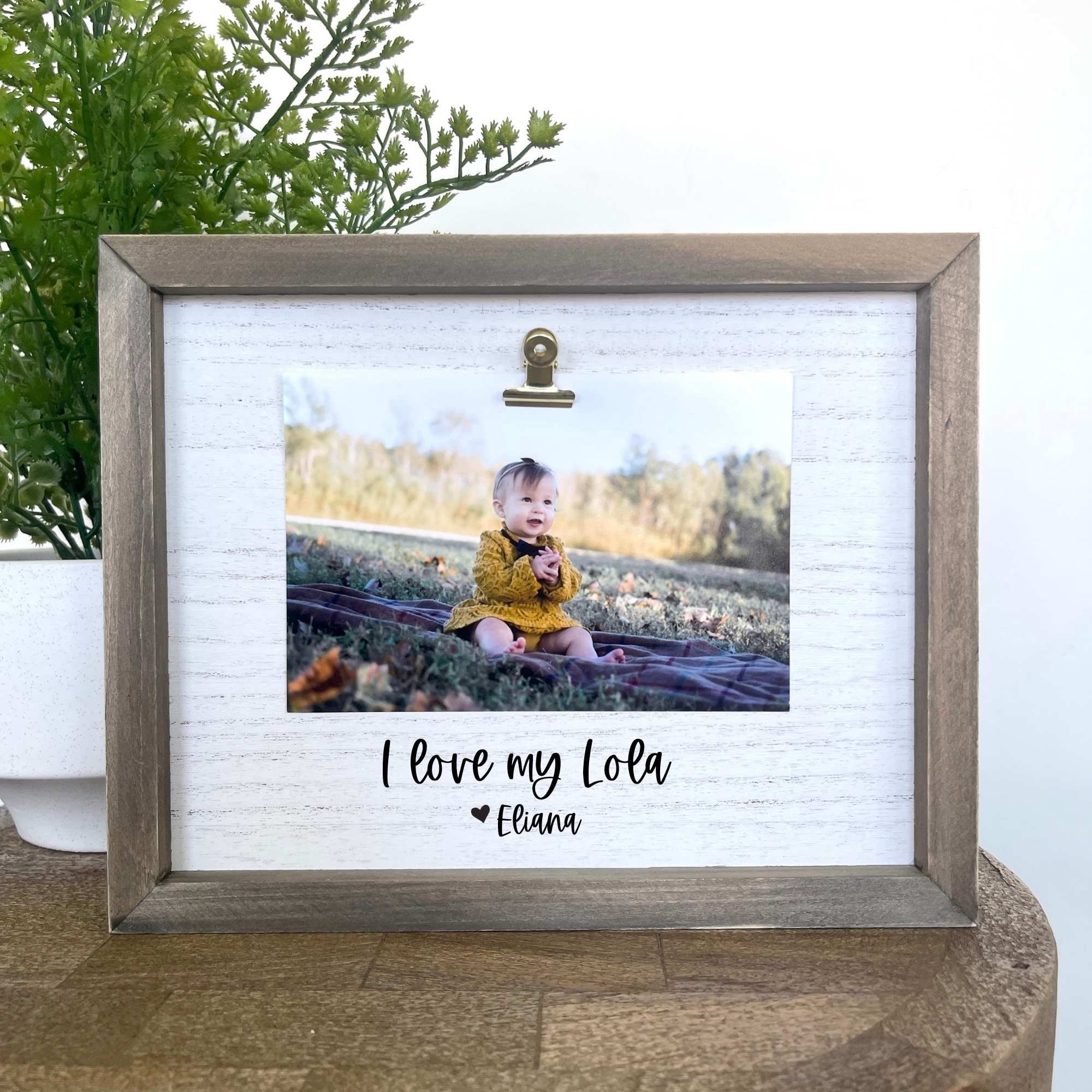 I Love My Lola Picture Frame, Personalized Gift for Lola, Picture Frame ...