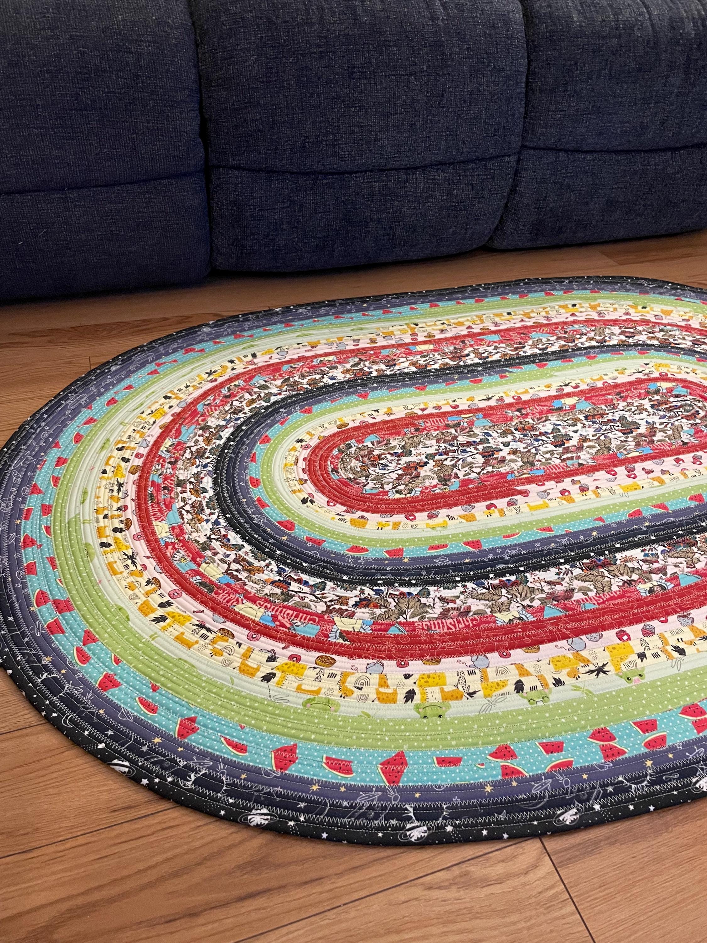 X-large Jelly Roll Rug,41”x61”colourful Farmhouse Décor for Bed,kitchen ...