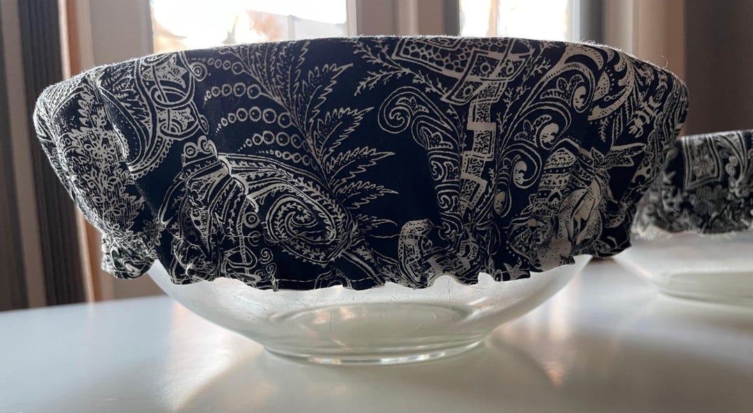 Bowl Cover Set of Three Reusable Fabric Bowl Covers - Etsy