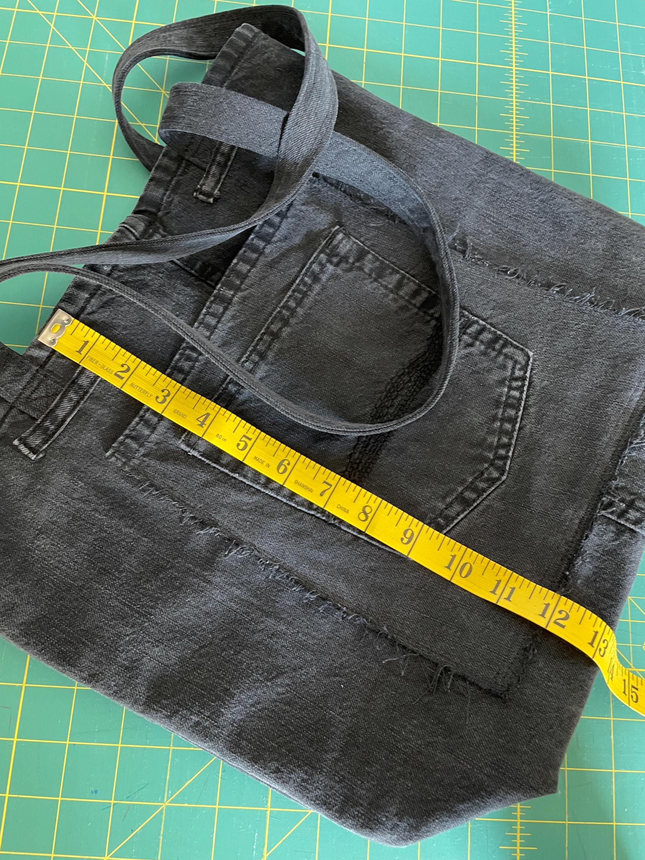 Denim Purse, up Cycled Black Jean Shoulder Bag, Repurposed Jean Tote ...