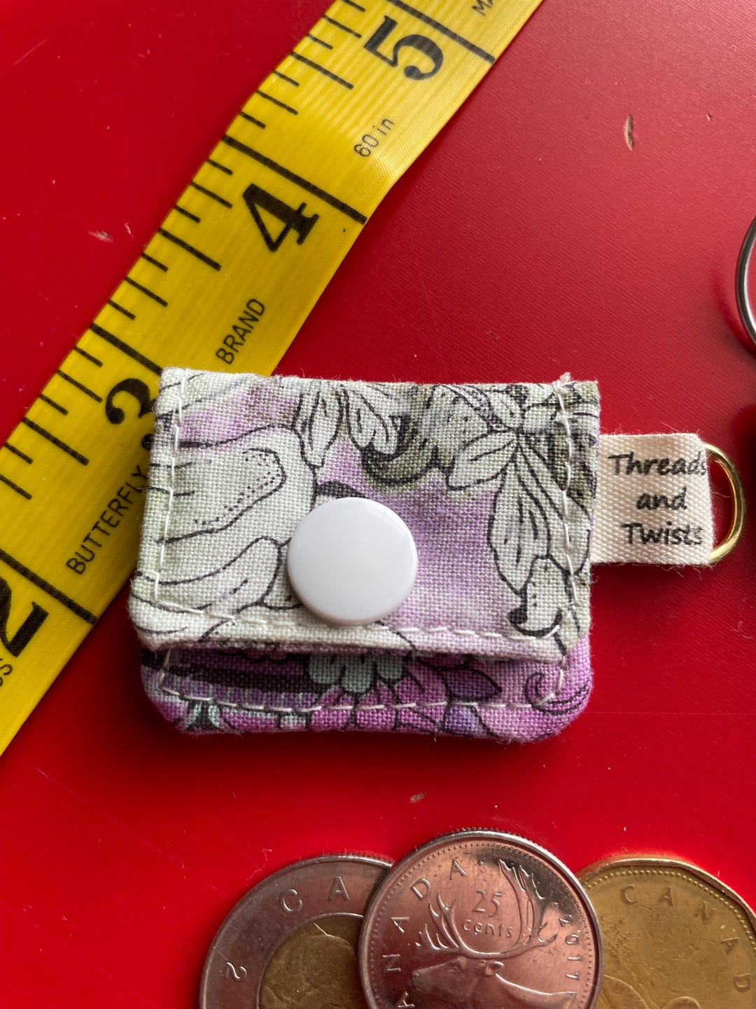 Cute Mini Coin Holder,cart Coin Wallet,mini Fabric Purse,tiny Coin Pouch,loonie Holder,quarter ...