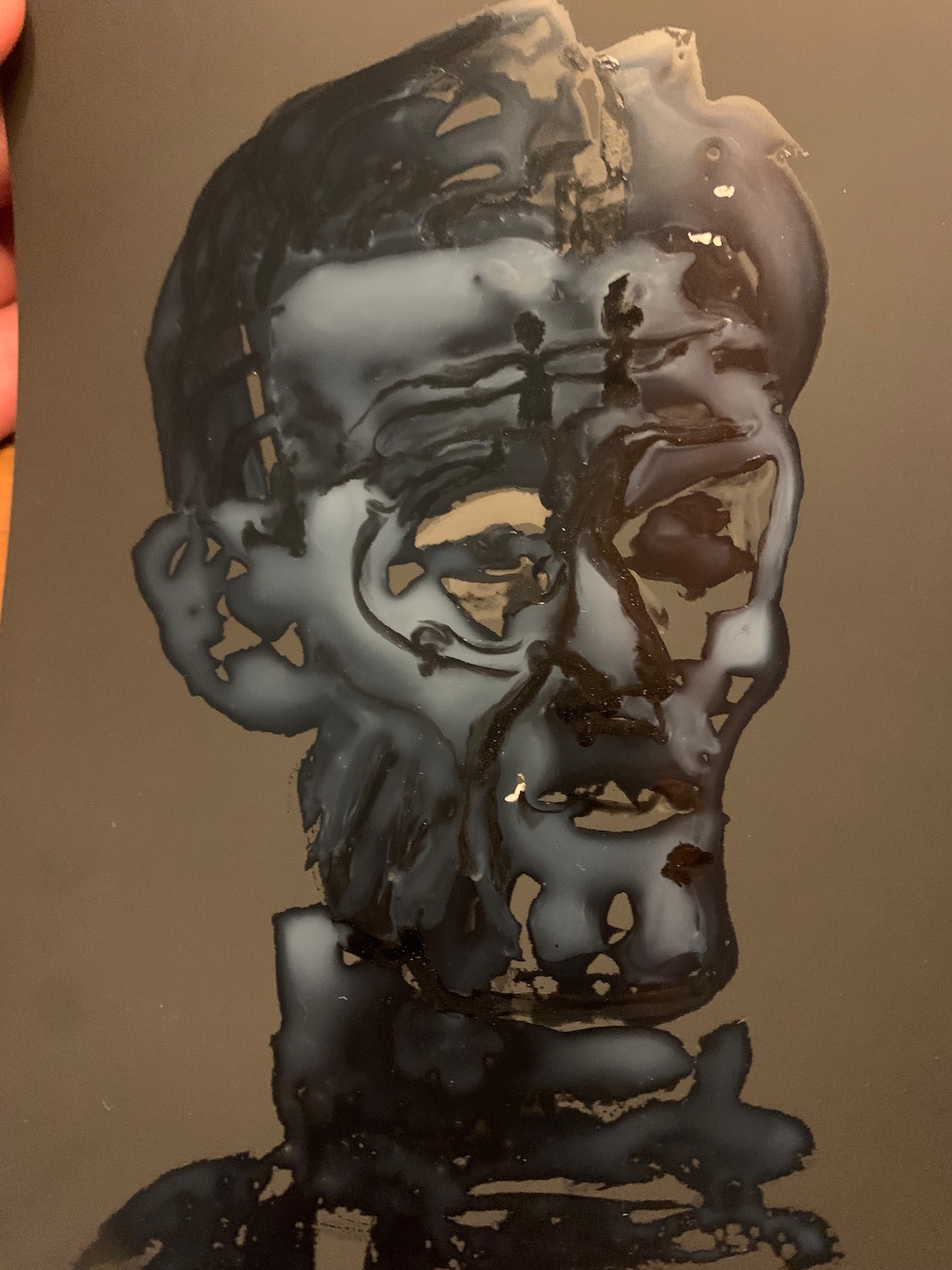 Zombie Abraham Lincoln Vampire Hunter Original Ink and Glue Painting - Etsy