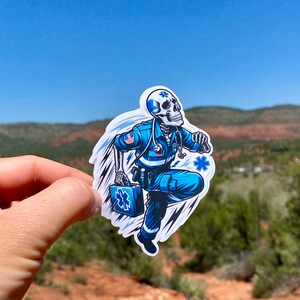 Skeleton Paramedic Sticker, Paramedic, EMT, EMS, Emergency Services ...