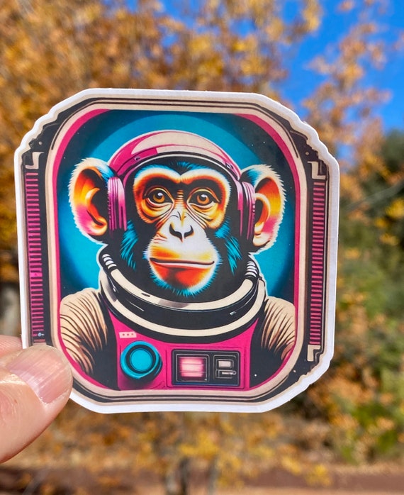 Monkey Astronaut Sticker