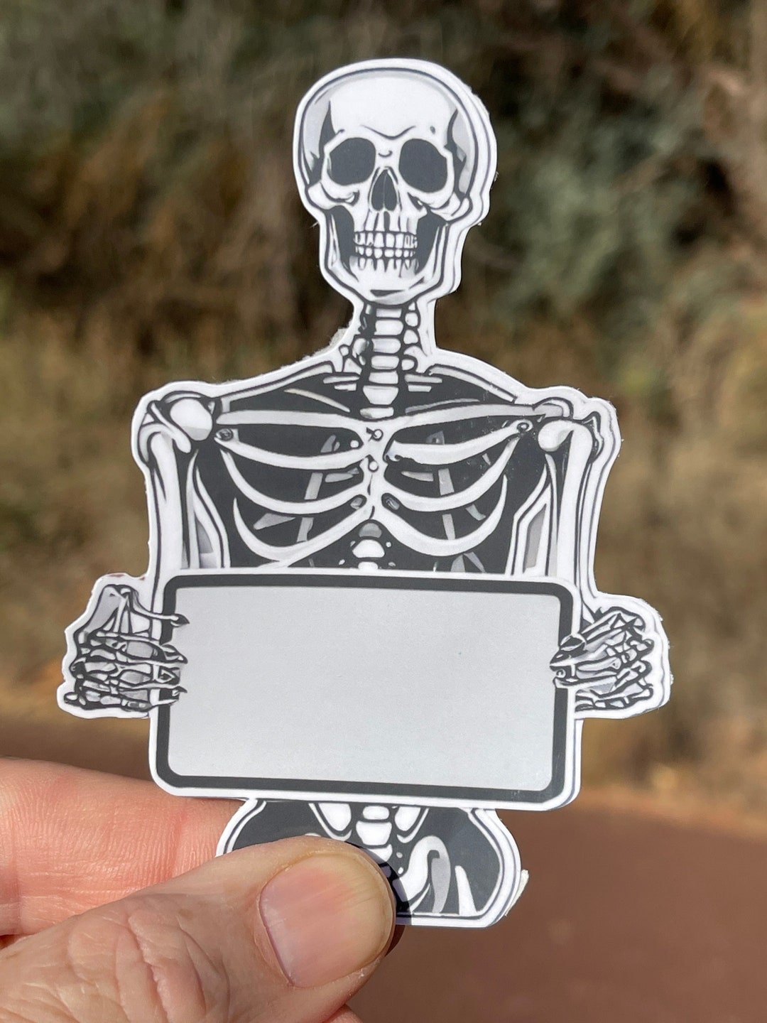 Customizable Skeleton Sticker, Personalize, Sticker, Skeleton, Decal ...