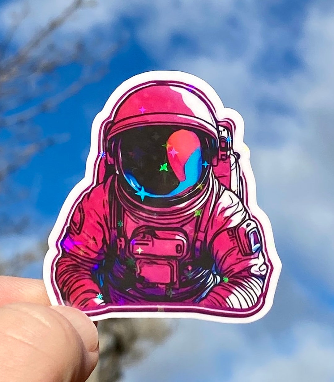 Holographic Astronaut Sticker, Sticker, Astronauts, Space, Science ...