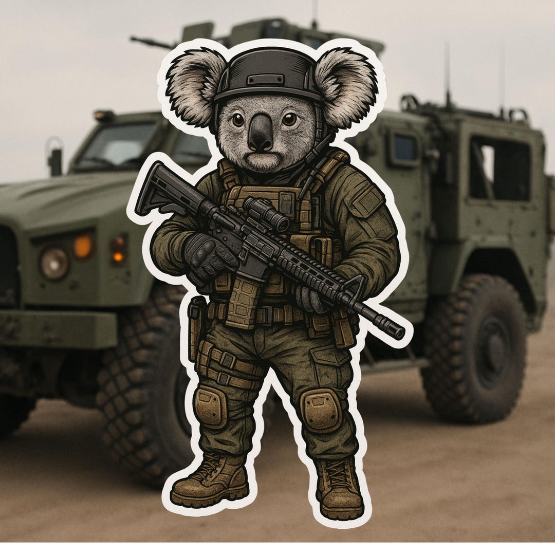 Tactical Koala Bear Sticker, Police, Tactical, Operator, Tactical Gear ...
