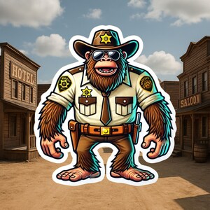 Bigfoot Sheriff Deputy Sticker, Police, Police Officer, Cop, First ...