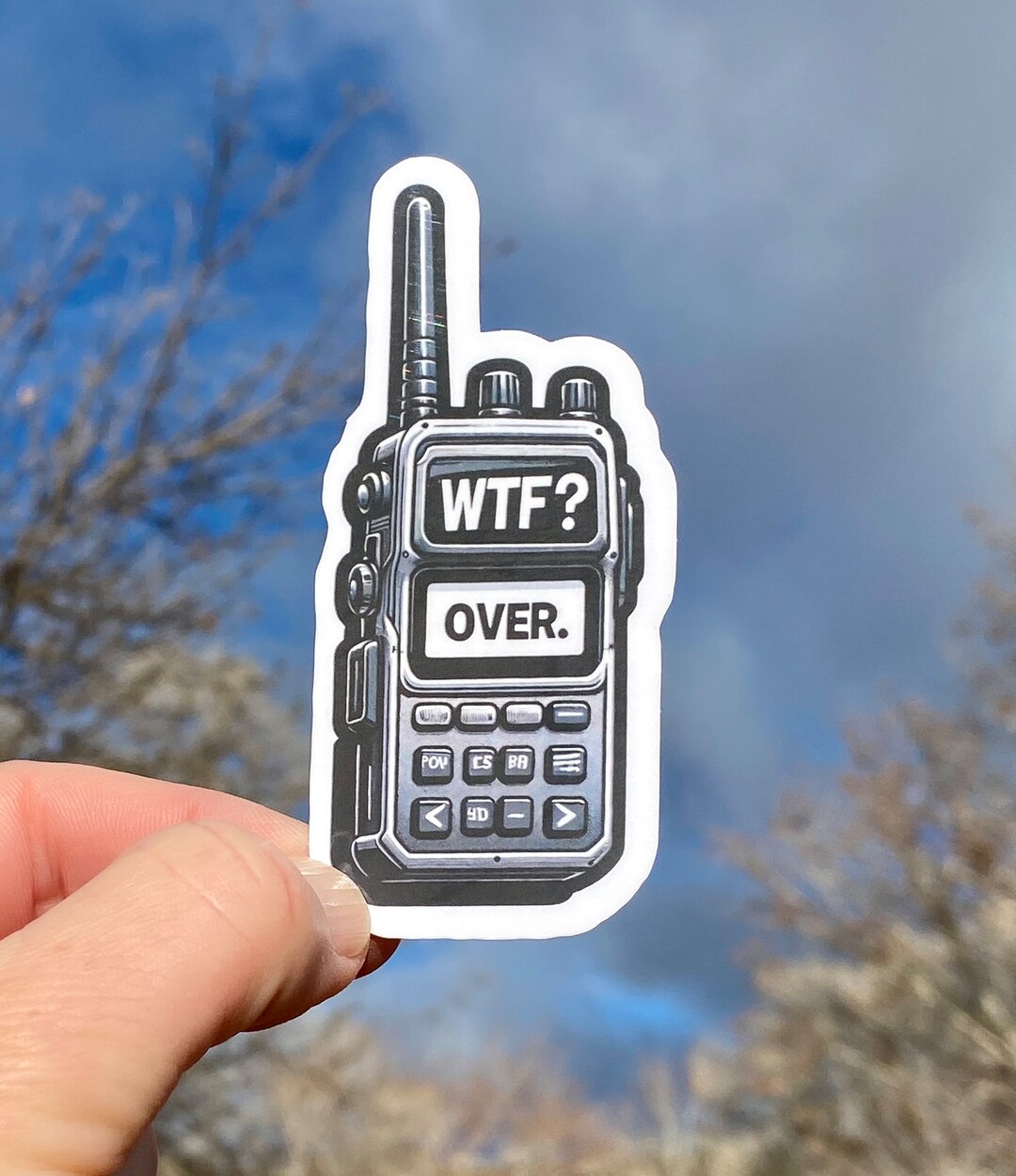 WTF Over Walkie Talkie Vinyl Sticker: Sarcastic Humor - Etsy