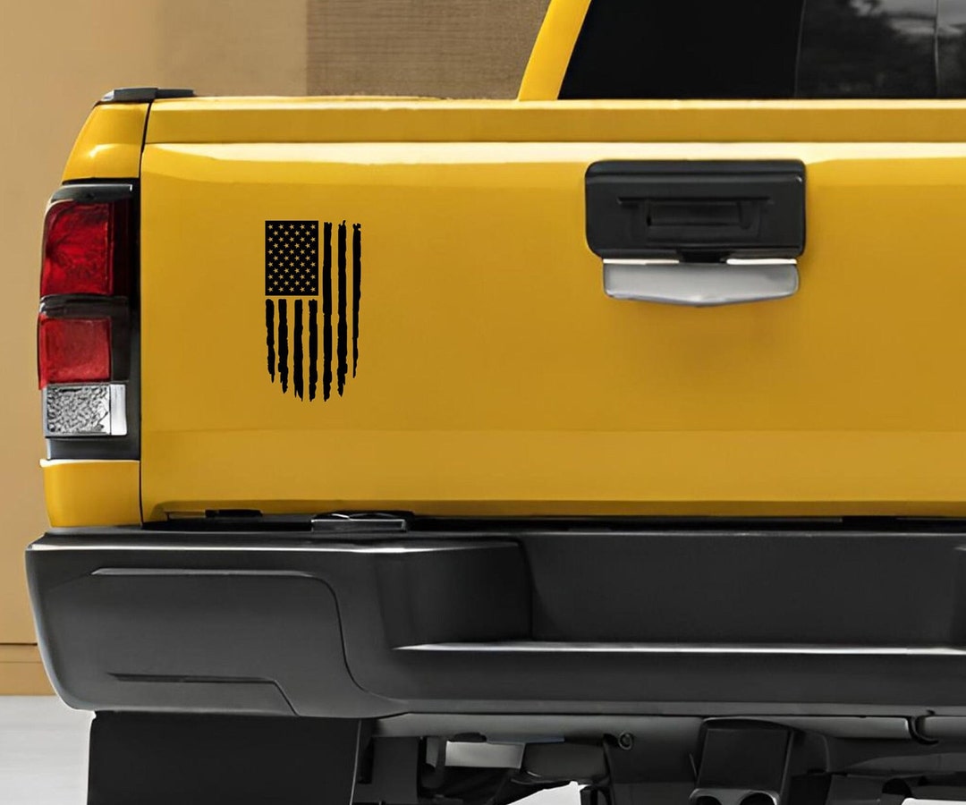 Distressed American Flag Vinyl Decal, Sticker, Decal, Jeep Owners, 4x4 ...
