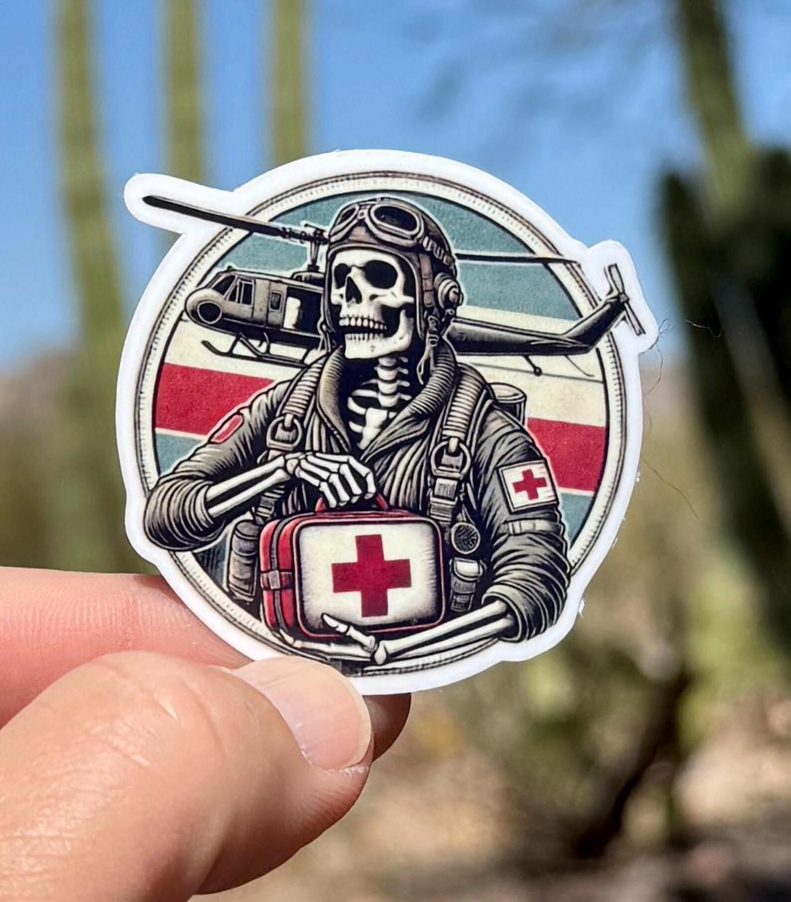 Skeleton Flight Medic Sticker, Paramedic, EMT, EMS, Emergency Services ...