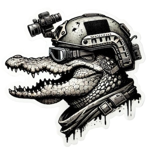 Tactical Crocodile Sticker, Crocodile, Tactical, Operator, Tactical ...