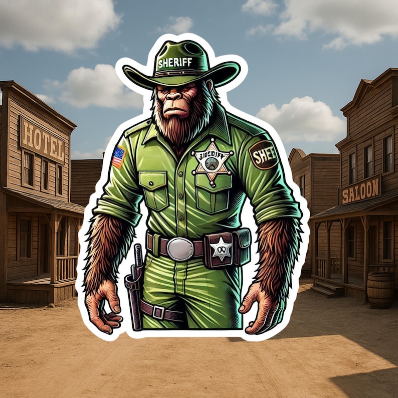 Bigfoot Sheriff Deputy Sticker, Police, Police Officer, Cop, First ...