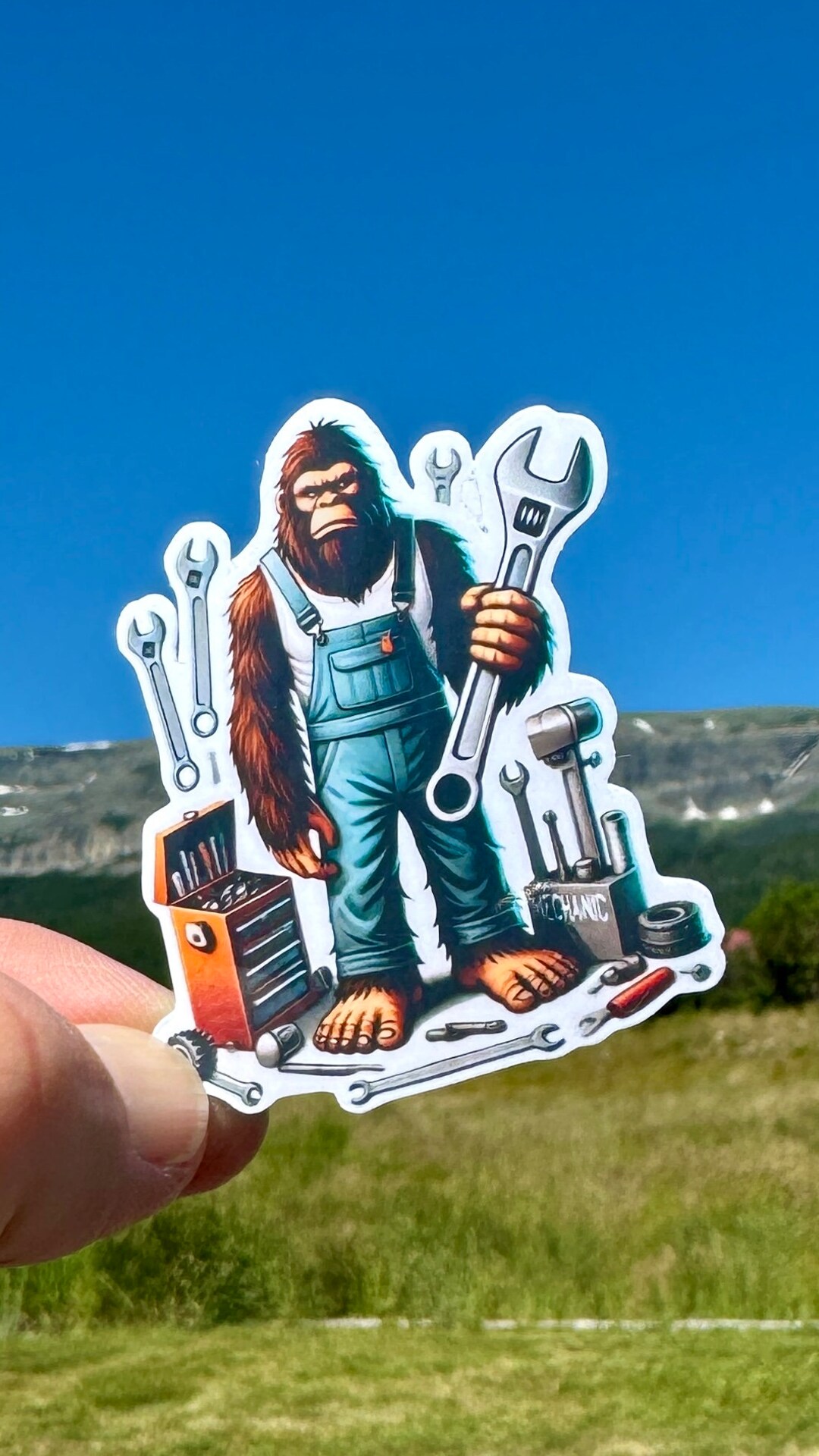 Bigfoot Mechanic Sticker, Welder, Mechanic, Tradesman, Bigfoot, Sticker ...