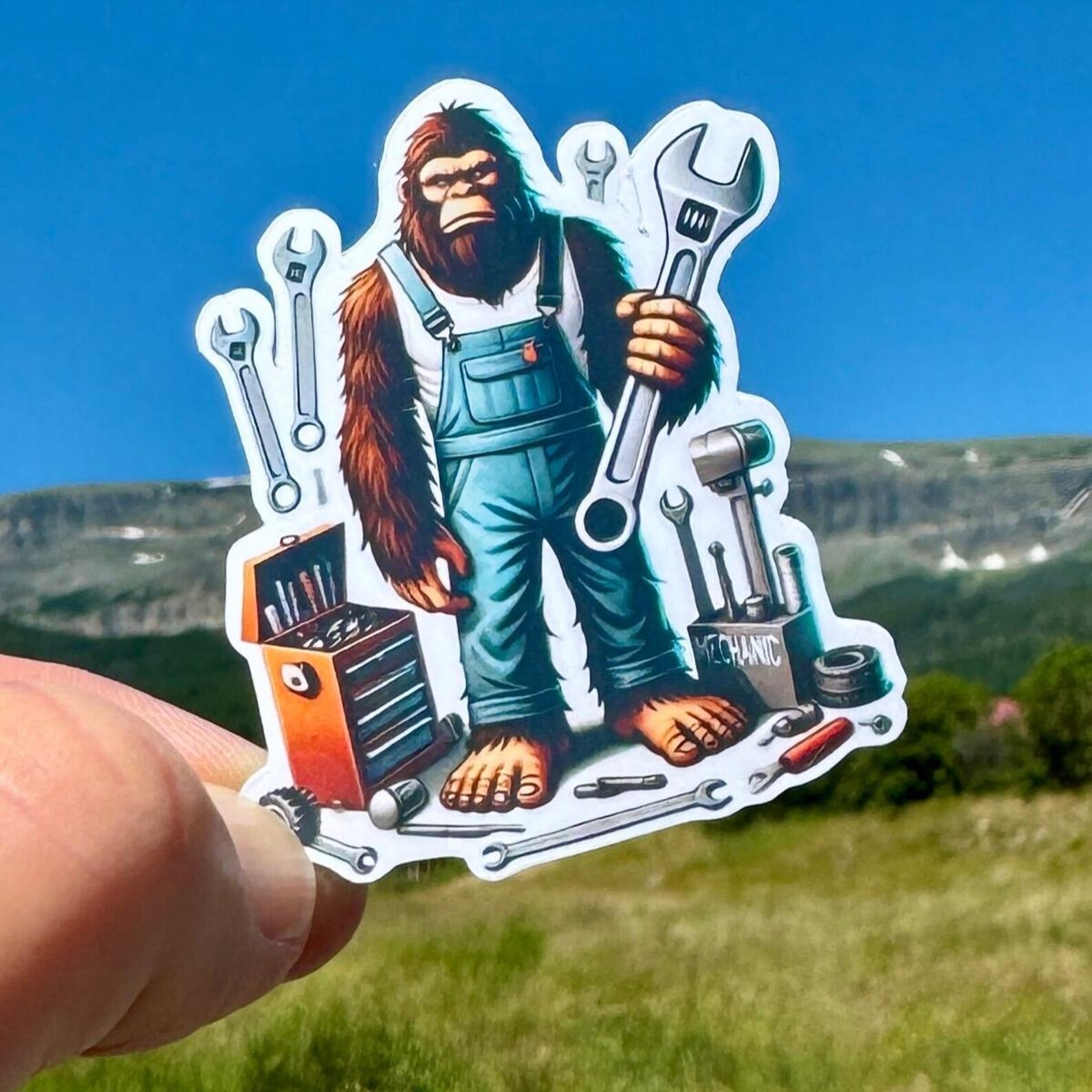 Bigfoot Mechanic Sticker, Welder, Mechanic, Tradesman, Bigfoot, Sticker ...