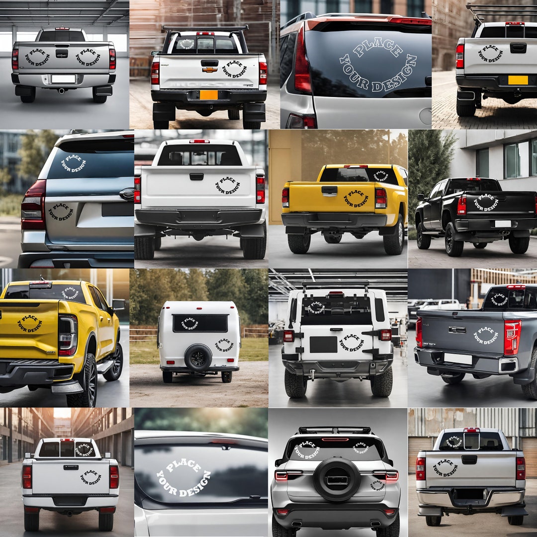 Mega Car Mockup for Decals and Stickers, Pickup Truck Mockup, Sticker ...