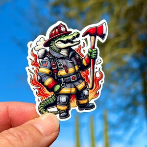 Courageous Alligator Firefighter PNG, Digital Download, PNG Files ...