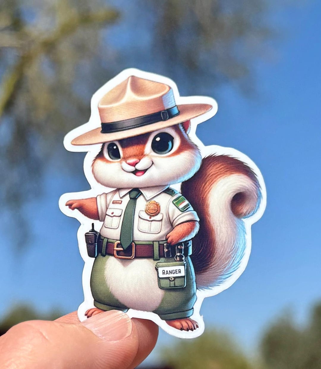 Chipmunk Park Ranger Vinyl Sticker, National Parks, Wildlife - Etsy