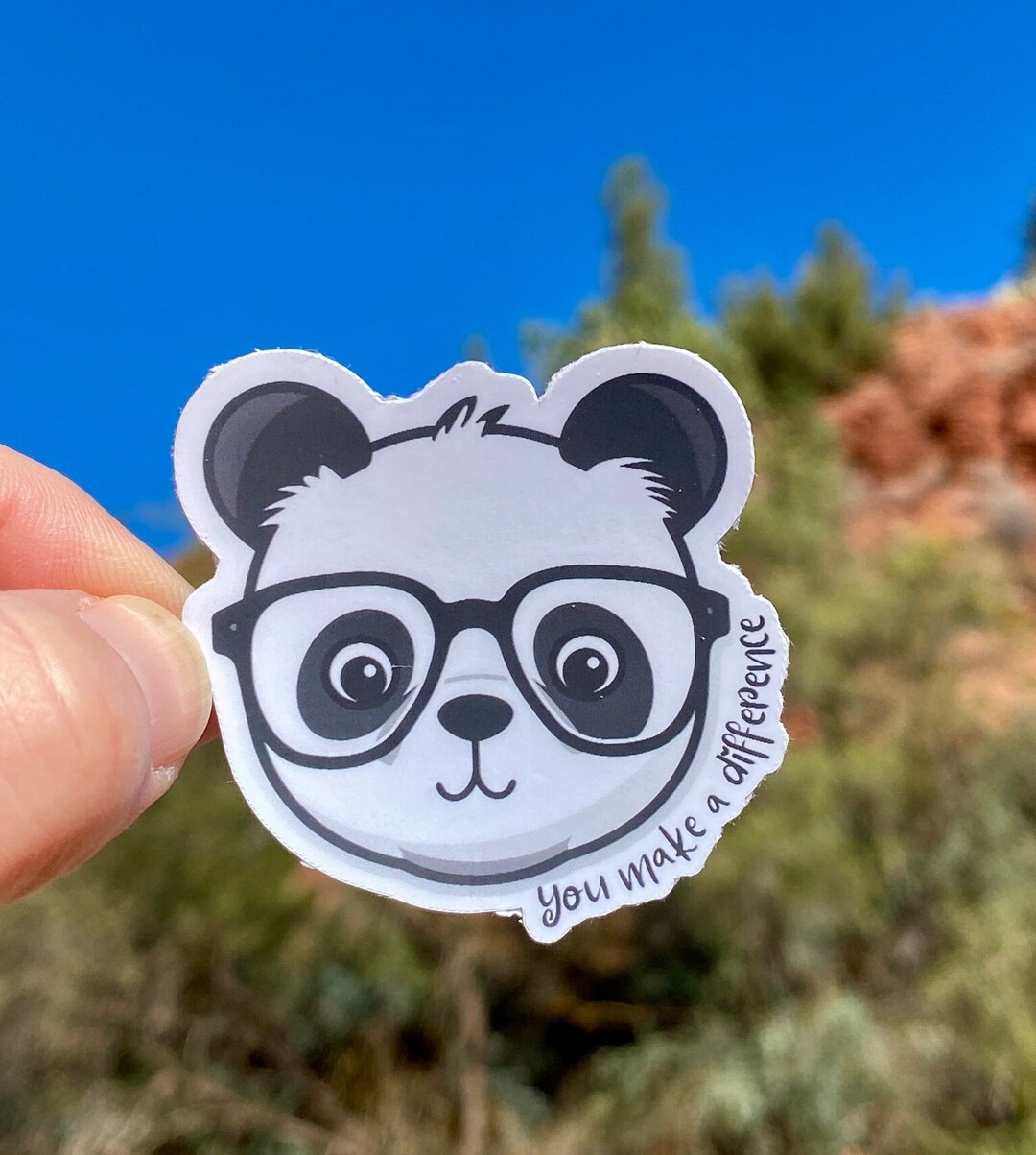 Happy Panda Motivational Sticker Self Carewater Bottle - Etsy