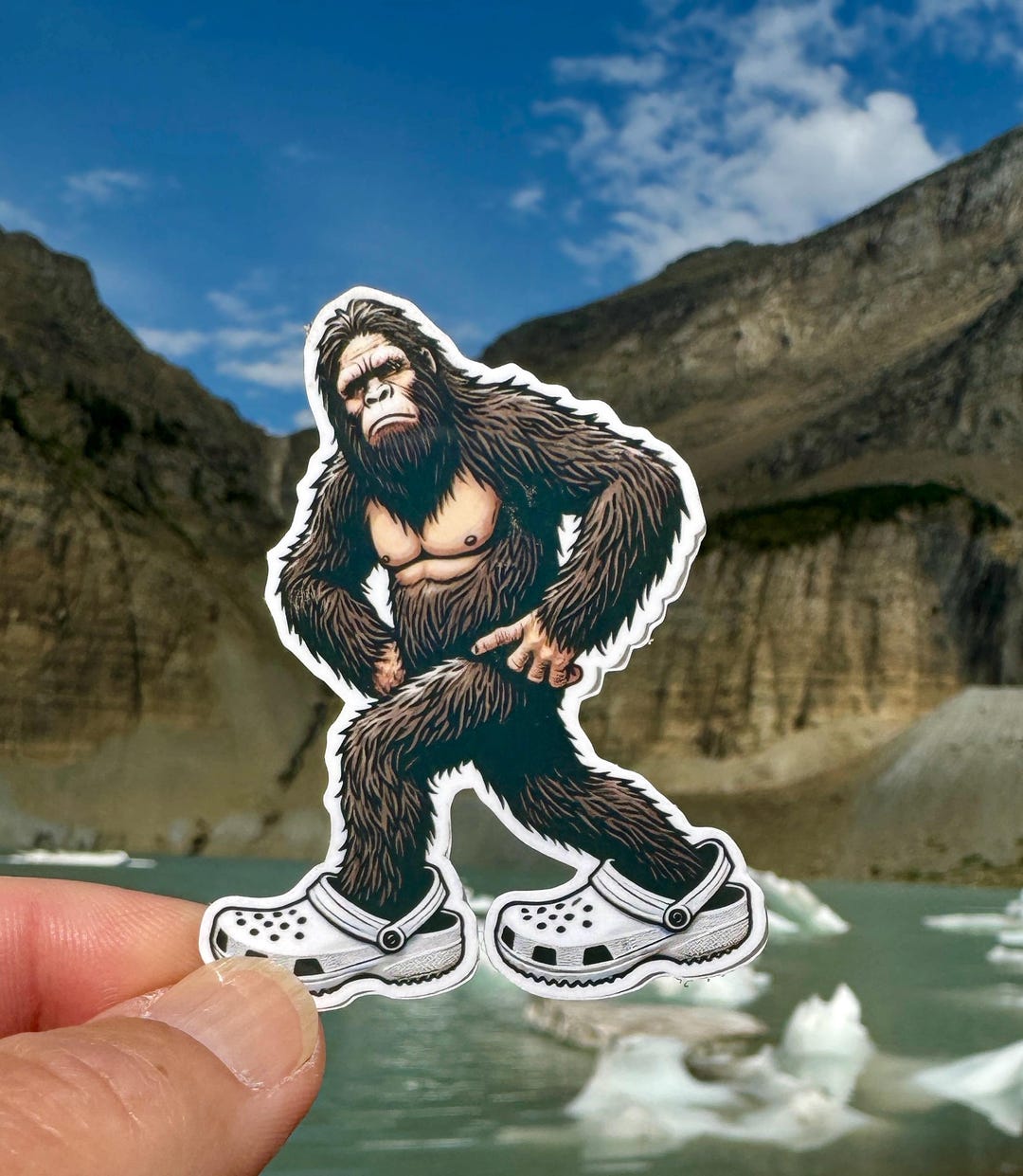Bigfoot in Crocs Sticker, Bigfoot, Sticker, Crocs, Sassy, Sasquatch ...