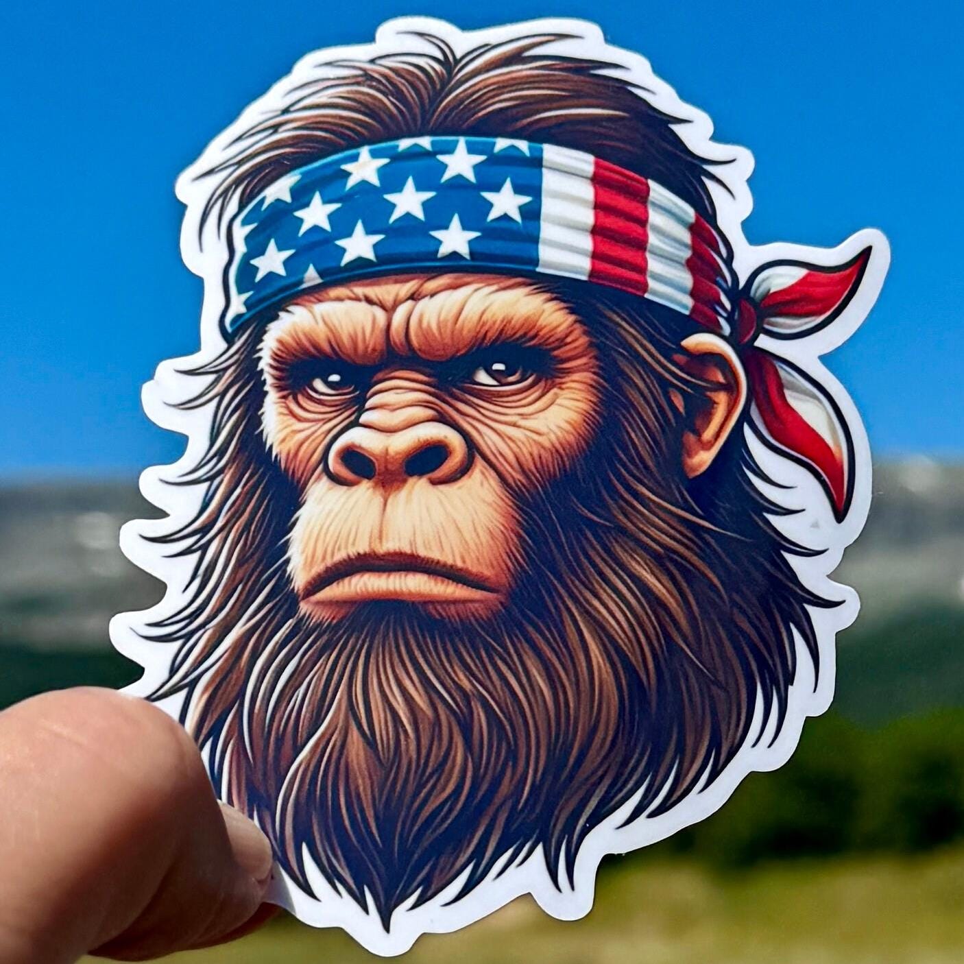 Bigfoot Patriotic Sticker, Patriotic, Bigfoot, Sticker, Patriotic ...