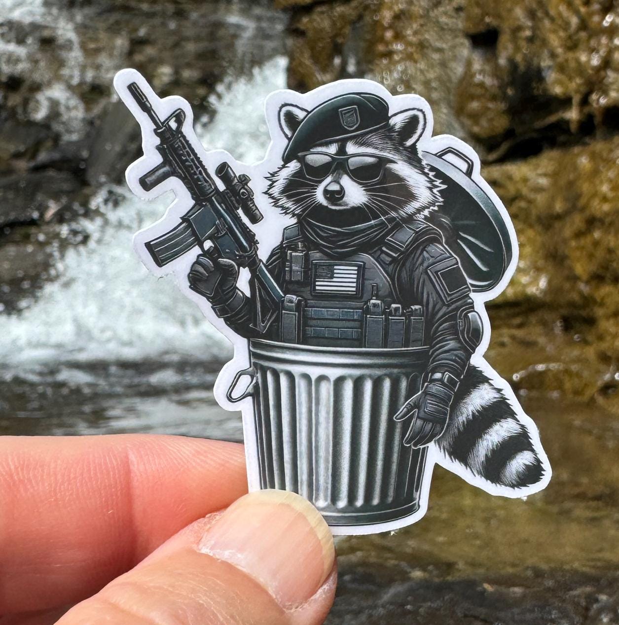 Tactical Raccoon Sticker, Raccoon, Tactical, Operator, Tactical Gear ...