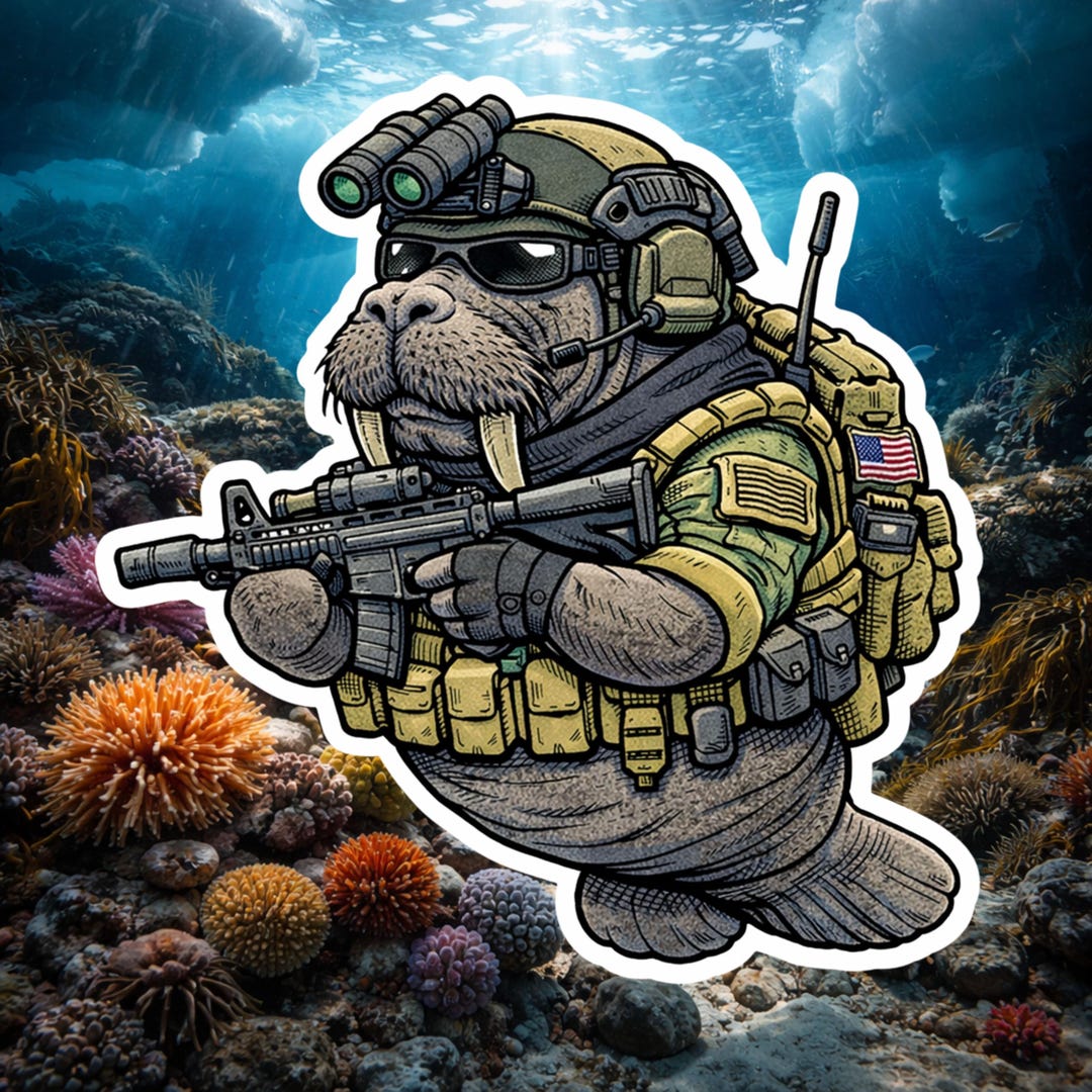 Tactical Walrus Sticker: Tactical Animals, Military Humor - Etsy