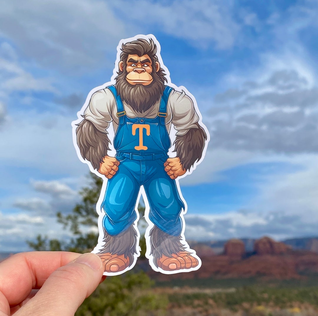 Bigfoot Southern Football Fan, Bigfoot Wearing Overalls, Bigfoot ...