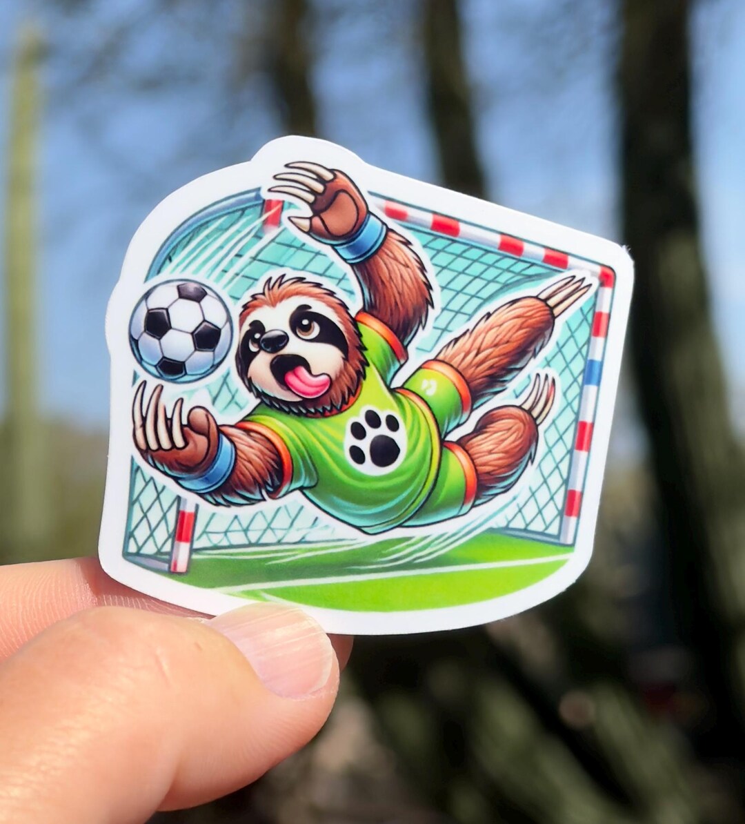 Sloth Soccer Goalie Sticker, Goalie, Soccer, Goalie Gloves, Goal, Kick ...