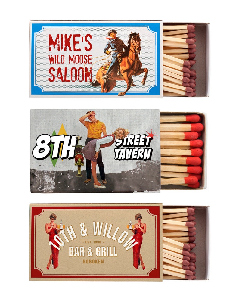 Hoboken Bars Matchbox Print Poster - Etsy