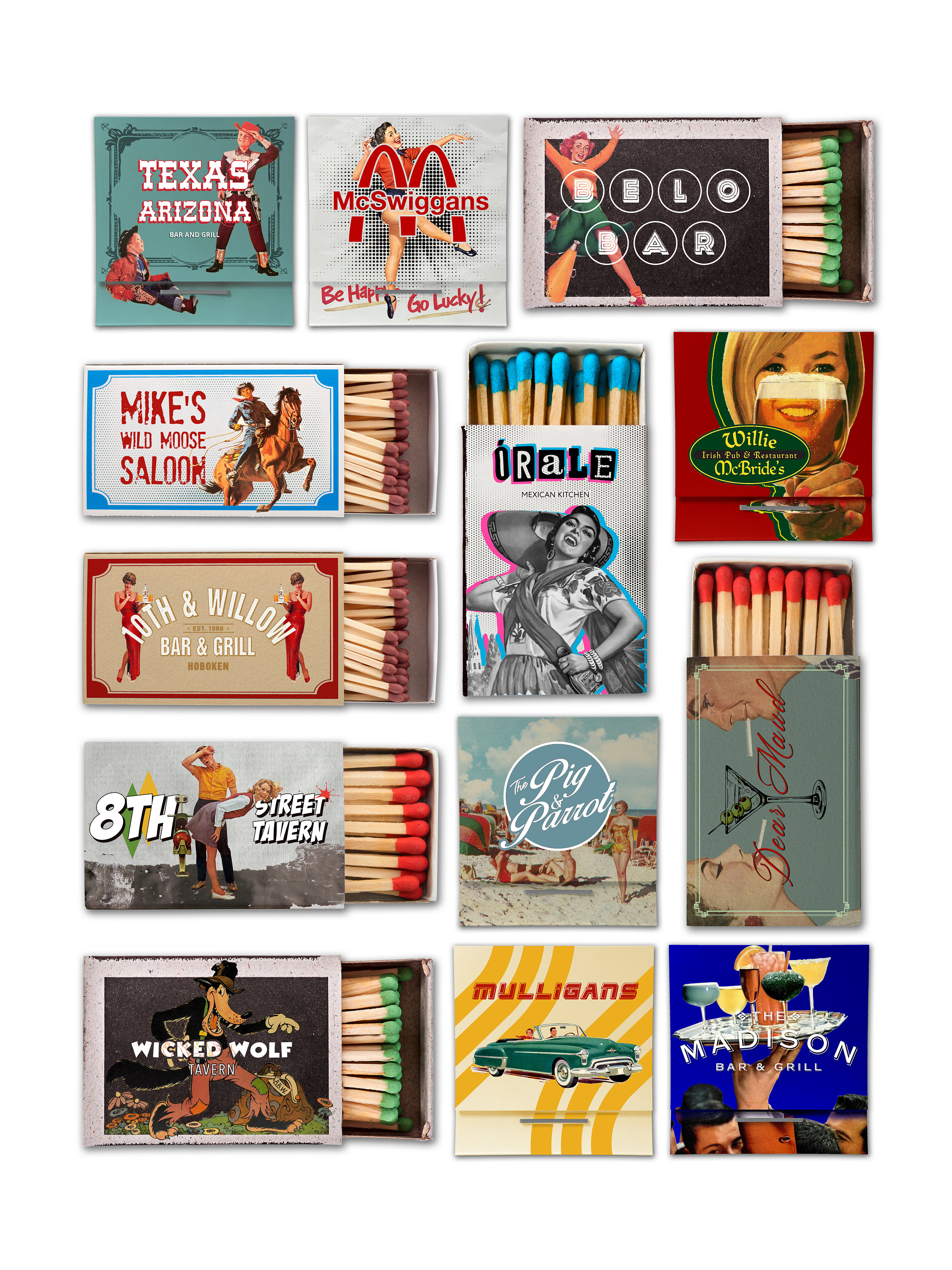 Hoboken Bars Matchbox Print Poster - Etsy