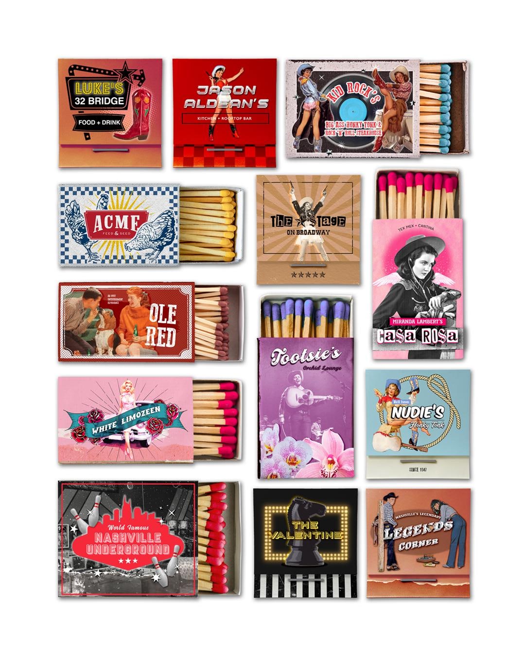 Nashville Bars Matchbox Print - Etsy