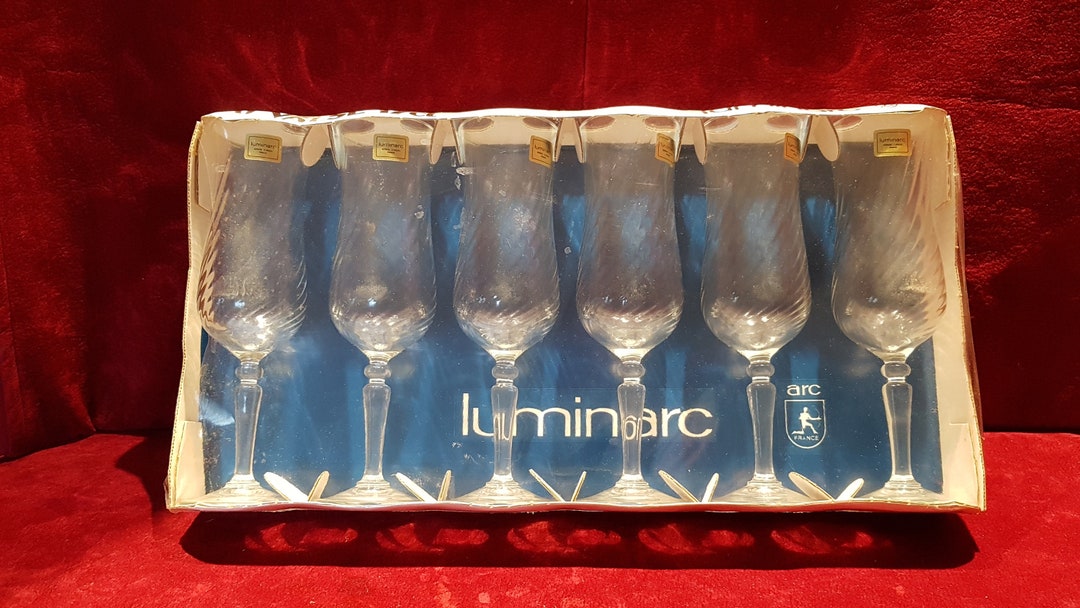 Set of 6 Luminarc France Glasses - Verrerie D'arques - Original Box ...