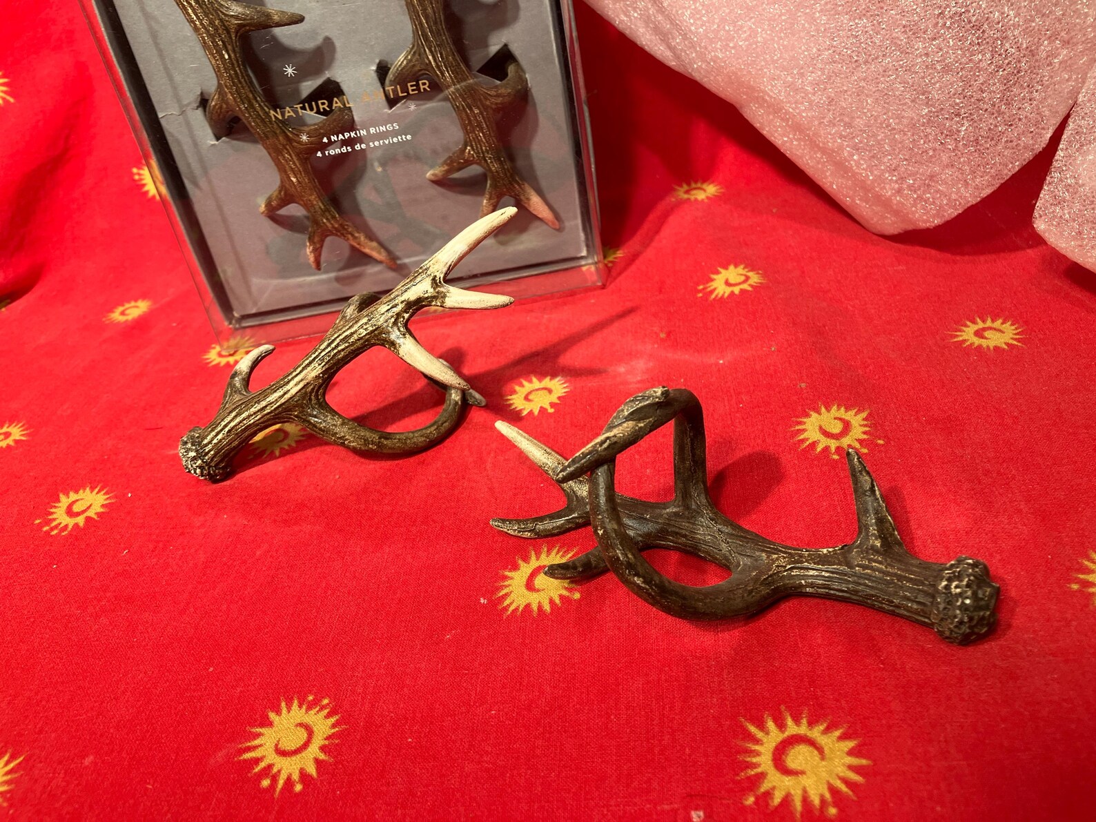 Set of 4 Natural ANTLER Pottery Barn Napkin Rings 5.50" Length - Etsy