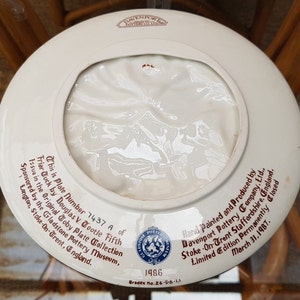 Toby Plates Hand Painted and Produced by Davenport Pottery Company Ltd ...