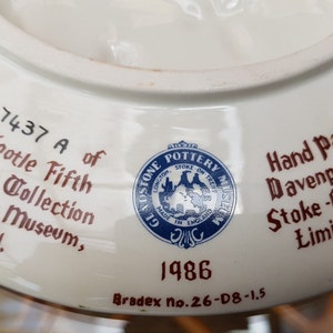 Toby Plates Hand Painted and Produced by Davenport Pottery Company Ltd ...