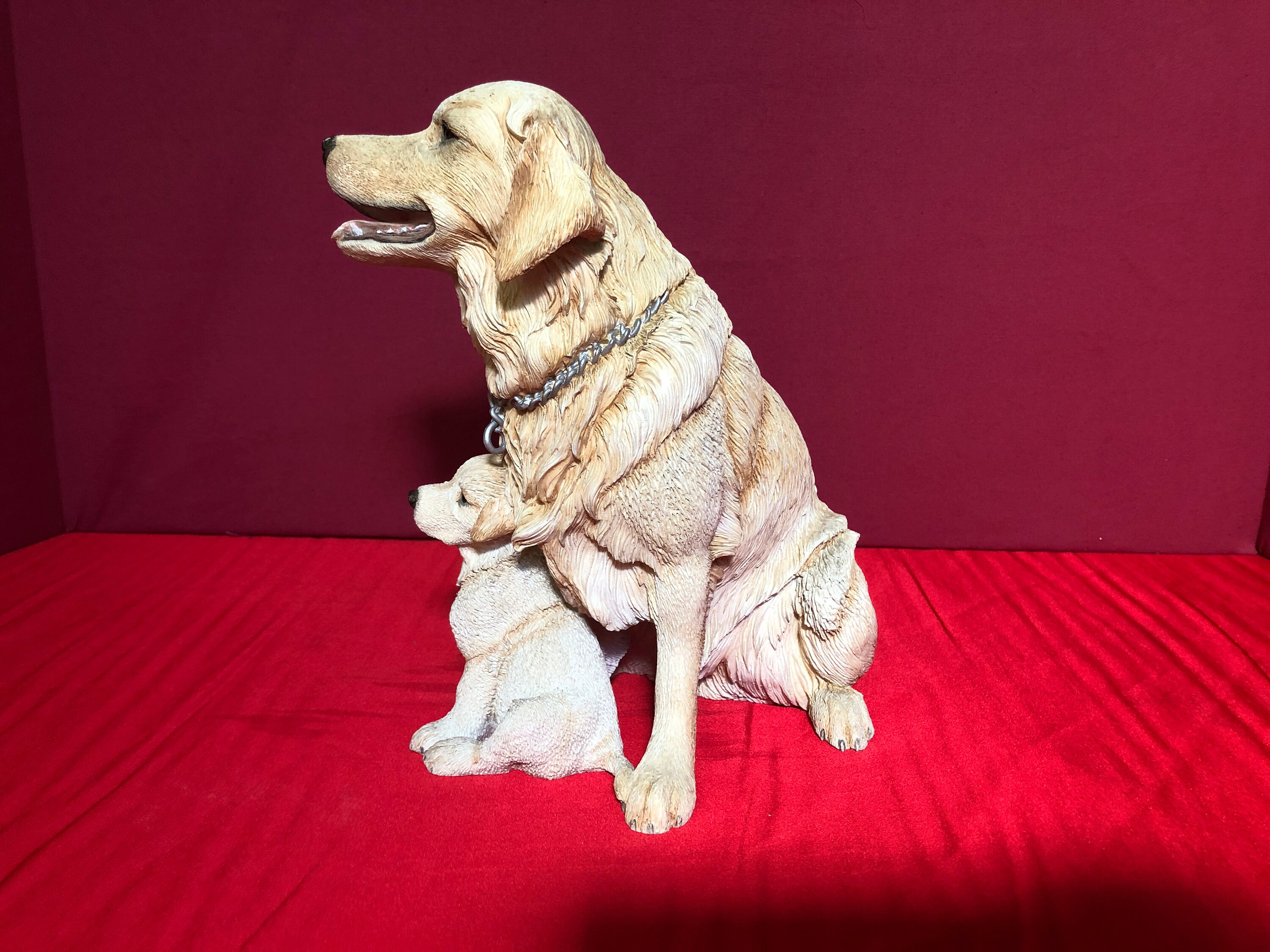 Rare Golden Retriever With Puppy Country Artists Hand - Etsy